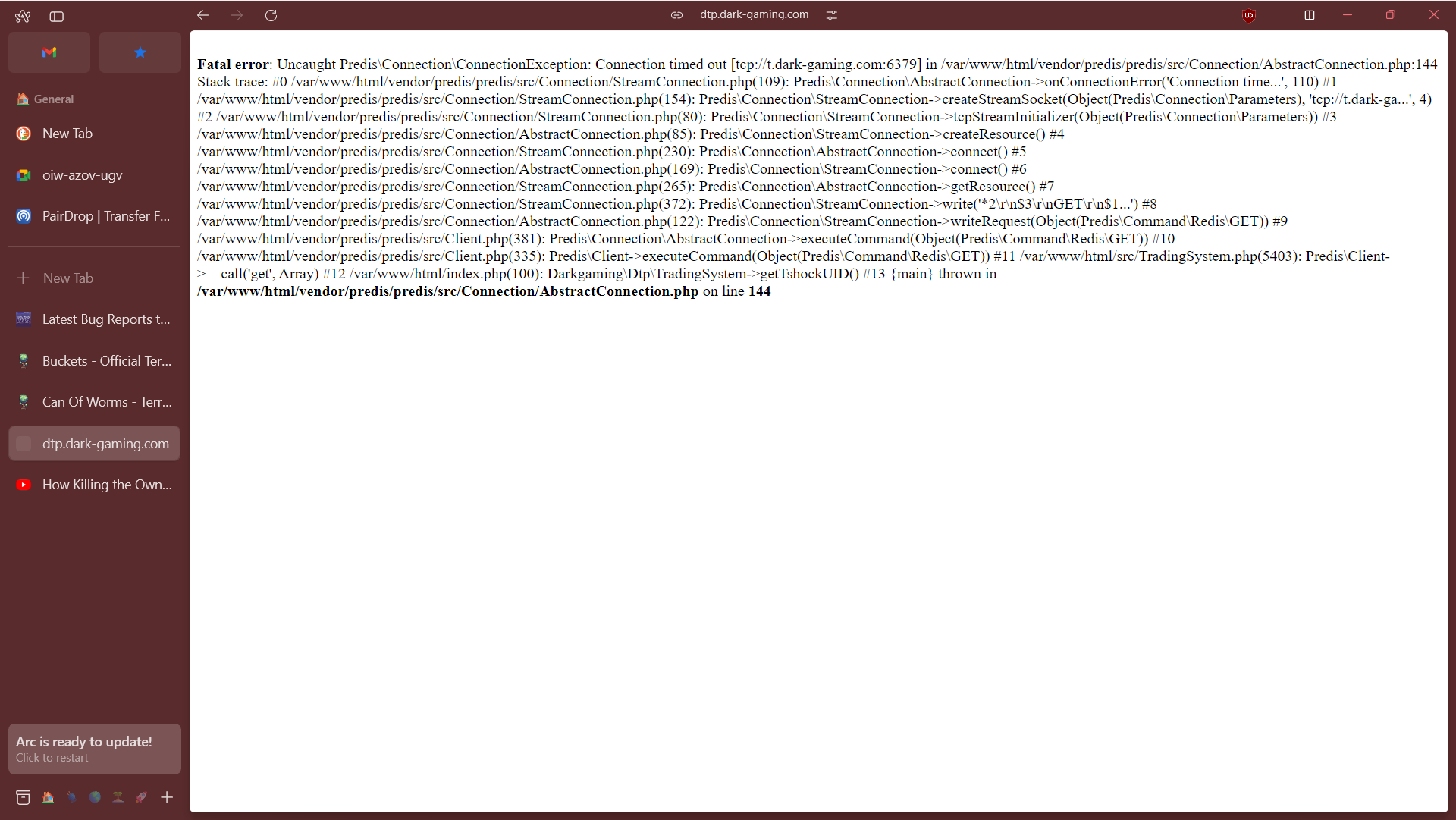Can't load DTP - Bug Reports - Dark Gaming